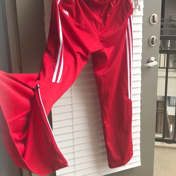 adidas | Pants | Adidas Red Track Pants | Poshmark